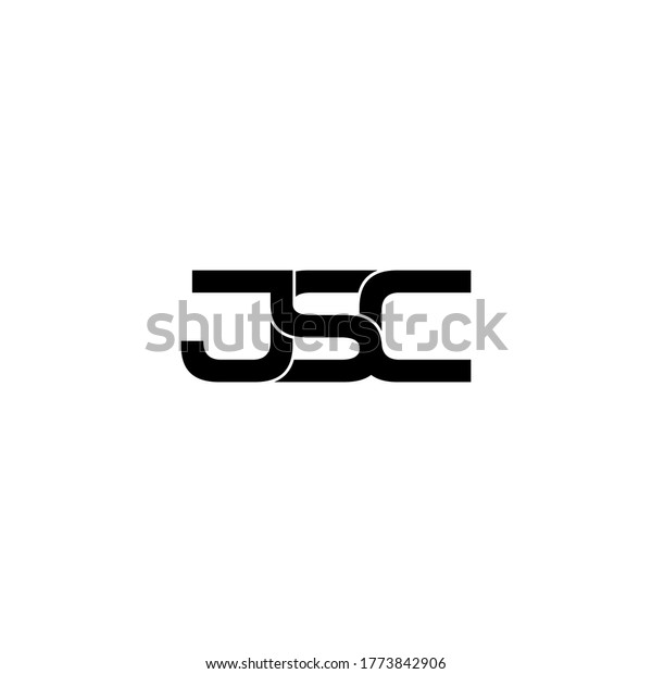 lettre jsc création du logo monogramme : image vectorielle de stock ...