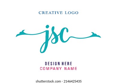 Jsc Lettering Logo Simple Easy Understand Stock Vector (Royalty Free ...