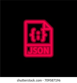 Json File Red Glowing Neon Ui Stock Vector (Royalty Free) 709587196 ...