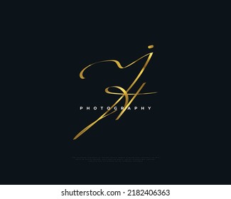 Jt Initial Signature Logo Design Elegant Stock Vector (Royalty Free ...