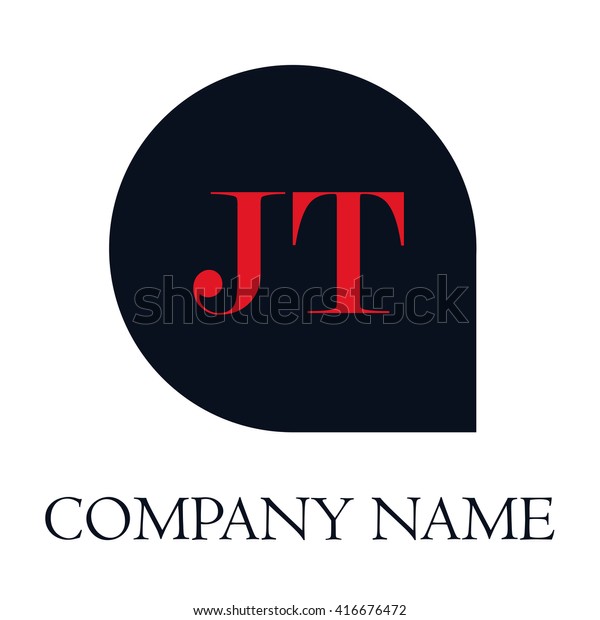 Jt Letters Red Abstract Black Background Stock Vector (Royalty Free ...