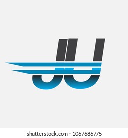Ju Initial Logo Company Name Colored Stock Vector (Royalty Free ...