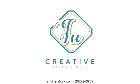 Ju Initials Handwriting Logo Vector Stock Vector (Royalty Free ...