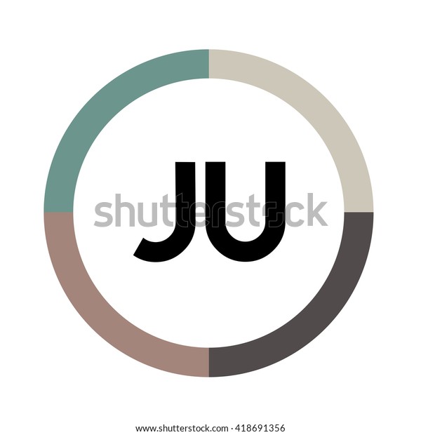Ju Letters Four Colors Abstract Background Stock Vector (Royalty Free ...