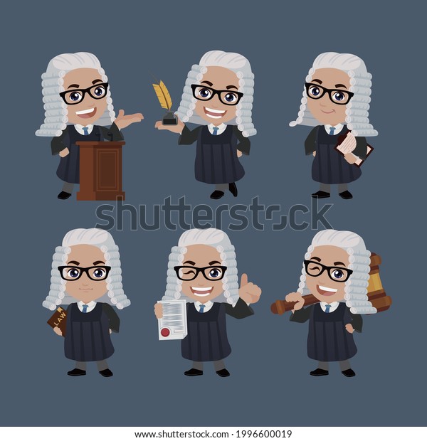 Judge Different Poses Vector: เวกเตอร์สต็อก (ปลอดค่าลิขสิทธิ์ ...