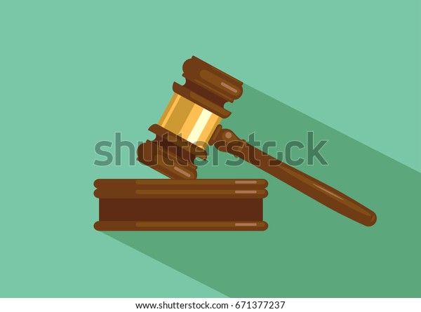 Judge Gavel Shadow Vector Illustration Stock Vector (Royalty Free ...