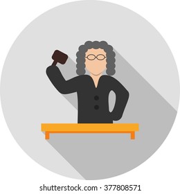 Judge Giving Order Stock Vector (Royalty Free) 377808571 | Shutterstock