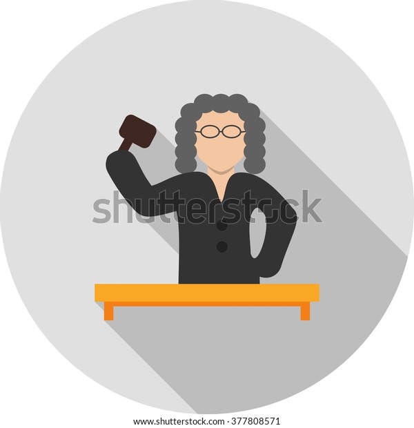 Judge Giving Order Stock Vector (Royalty Free) 377808571 | Shutterstock