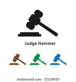 Judge Hammer Vector Illustration Stock Vector (Royalty Free) 725198707 ...
