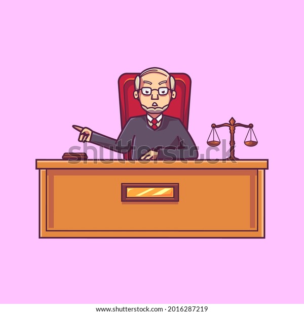 Judge Illustration Concept Judge Angry Stock Vector (Royalty Free ...