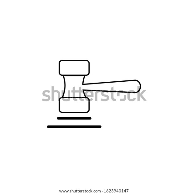 Judge Mallet Icon Hammer Vector Illustration Stock Vector (Royalty Free ...