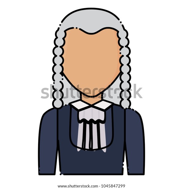 Judge Wig Icon Stock Vector (Royalty Free) 1045847299