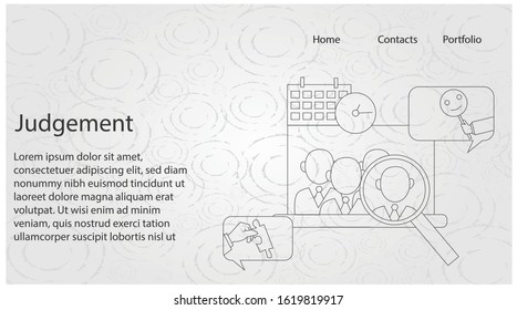 Judgement Concept Creative Idea Design Flat Stock Vector (Royalty Free ...