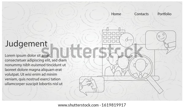 Judgement Concept Creative Idea Design Flat Stock Vector (Royalty Free ...