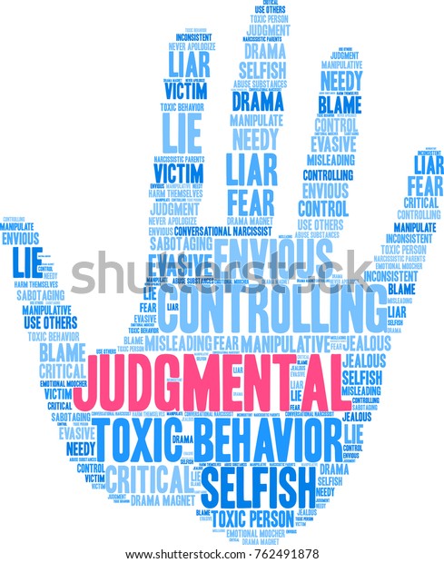 Judgmental Word Cloud On White Background Stock Vector (Royalty Free ...