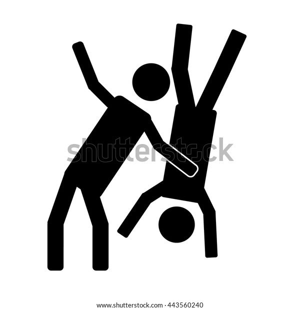 Judo Fighter Pictogram Stock Vector (Royalty Free) 443560240 | Shutterstock