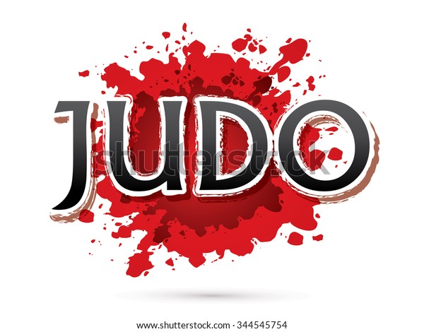 Judo Font Text Graphic Vector Stock-Vektorgrafik (Lizenzfrei) 344545754