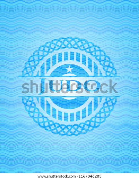 Judo Water Wave Concept Style Emblem Stock Vector (Royalty Free ...