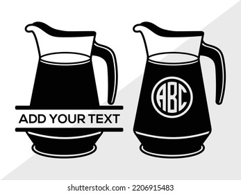 Jug Monogram Svg Printable Vector Illustration Stock Vector (Royalty ...