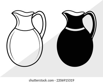 Jug Svg Printable Vector Illustration Stock Vector (Royalty Free ...