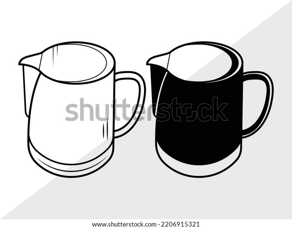 Jug Svg Printable Vector Illustration Stock Vector (Royalty Free ...