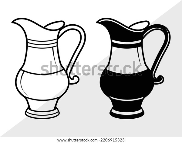 Jug Svg Printable Vector Illustration Stock Vector (Royalty Free ...
