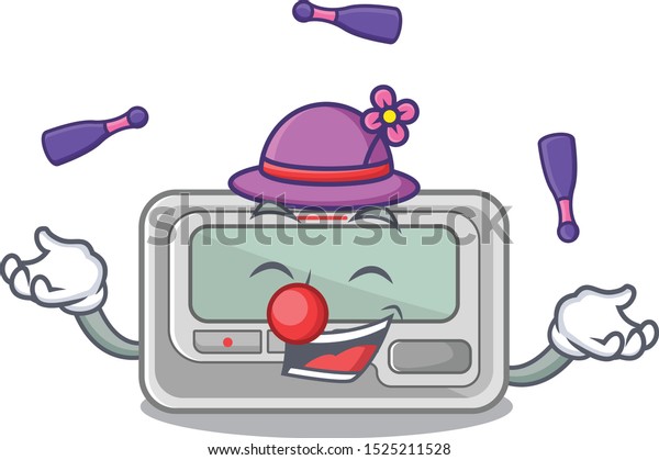 Juggling Pager Cartoon Isolated Character Stock Vector (Royalty Free ...