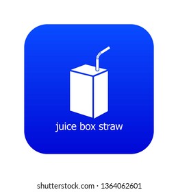 Juice Box Straw Icon Blue Vector Stock Vector (Royalty Free) 1364062601 ...
