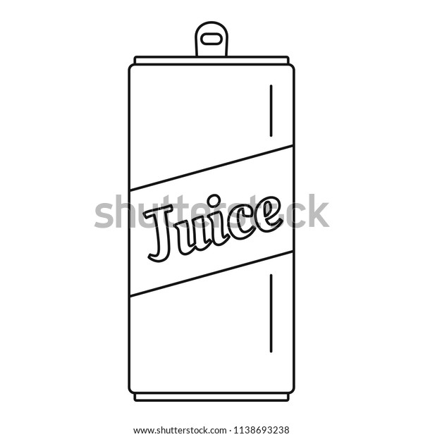 Juice Can Icon Outline Juice Can Stock Vector (Royalty Free) 1138693238 ...