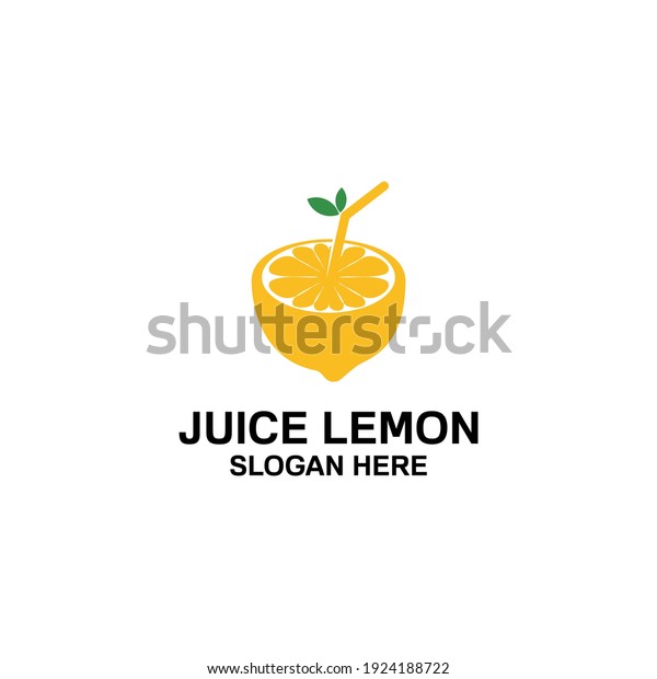 Juice Lemon Logo Design Inspiration Stock Vector (Royalty Free) 1924188722
