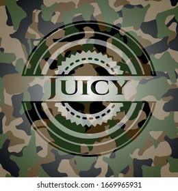 Juicy Camouflaged Emblem Vector Illustration Detailed Stock Vector ...