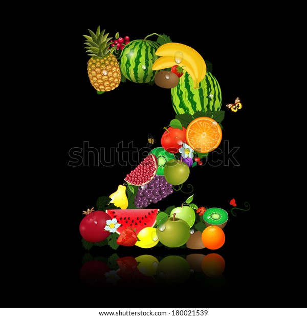Juicy Fruit Form Number 2 Stock Vector (Royalty Free) 180021539 ...