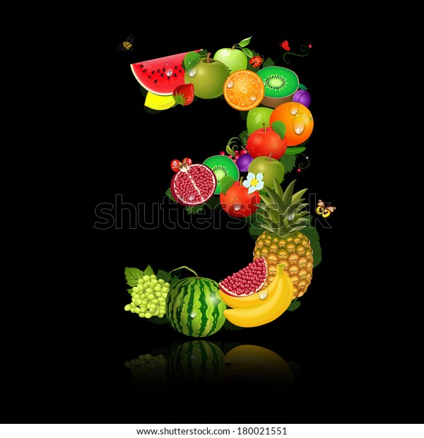 Juicy Fruit Form Number 3 Stock Vector (Royalty Free) 180021551 ...