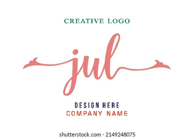 Jul Lettering Logo Simple Easy Understand Stock Vector (Royalty Free ...