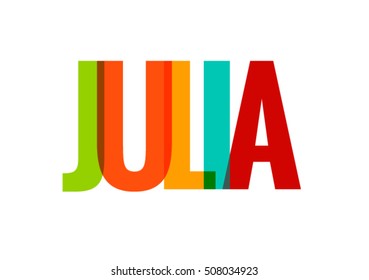 Julia Female Name Vector Background: เวกเตอร์สต็อก (ปลอดค่าลิขสิทธิ์ ...