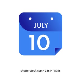 July 10 Date On Single Day Stock Vector (Royalty Free) 1864448956 ...