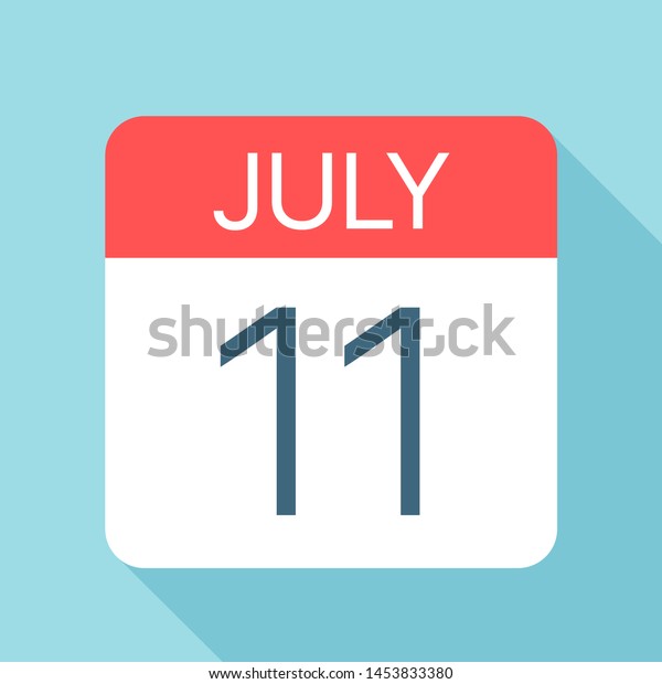 July 11 Calendar Icon Vector Illustration Stock Vector (Royalty Free ...