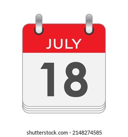 1,147 18 july calendar Images, Stock Photos & Vectors | Shutterstock