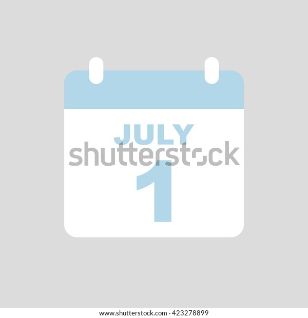July 1calendar Icon Stock Vector (Royalty Free) 423278899 | Shutterstock