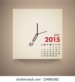 4,949 July 2015 Calendar Images, Stock Photos & Vectors | Shutterstock