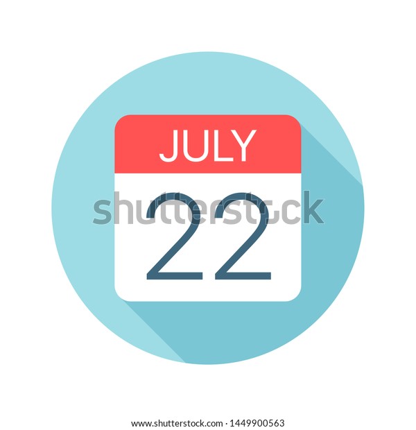 July 22 Calendar Icon Vector Illustration Stock Vector (Royalty Free ...