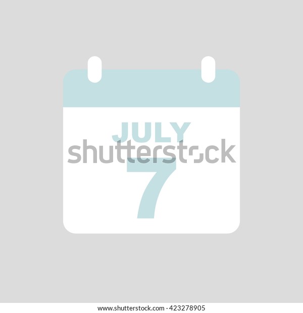 July 7calendar Icon Stock Vector (Royalty Free) 423278905 | Shutterstock