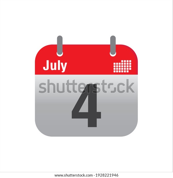 July Empty Calendar Icon Design Stock Vector (Royalty Free) 1928221946 ...