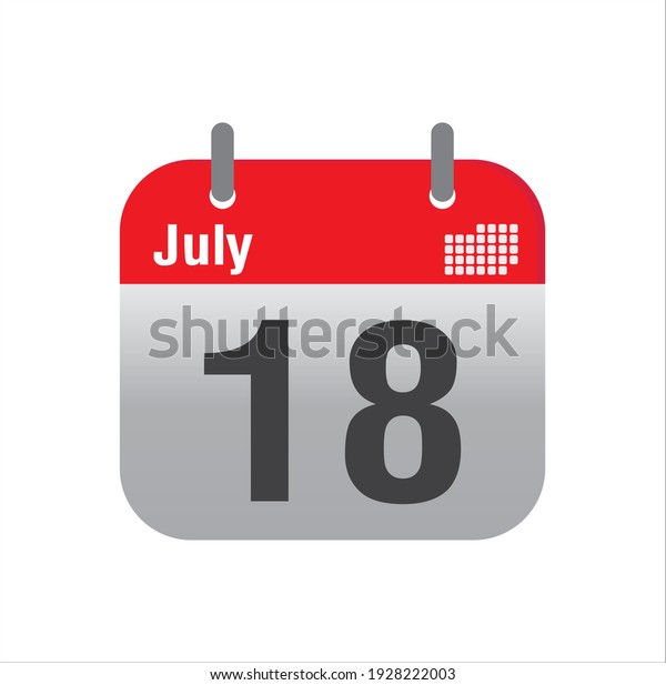 July Empty Calendar Icon Design Stock Vector (Royalty Free) 1928222003 ...