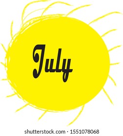 July Month Logo Vector Art Stock Vector (Royalty Free) 1551078068