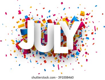 June Sign Colour Confetti Vector Paper Stock Vector (Royalty Free ...