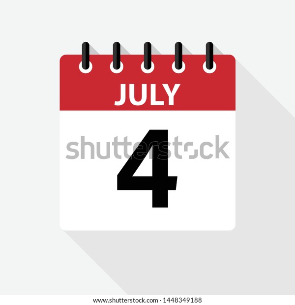 July Vector Flat Daily Calendar Icon Stock Vector (Royalty Free ...
