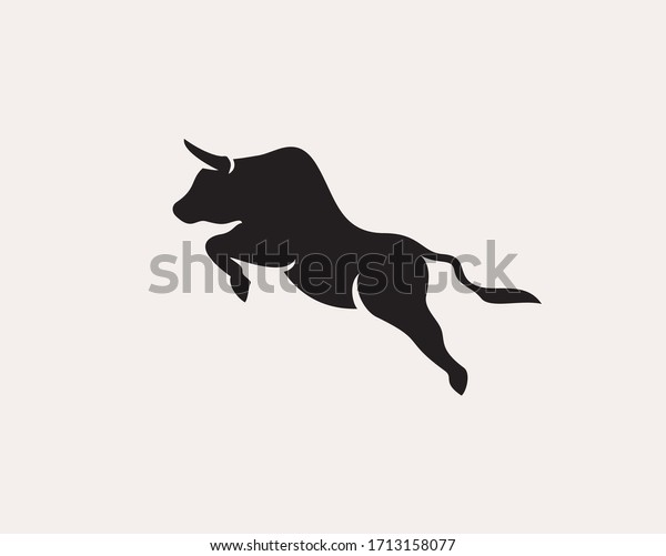Jump High Bull Logo Design Inspiration Stock Vector (Royalty Free ...