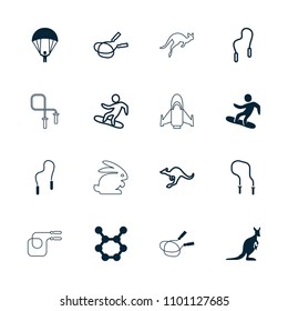Jump Icon Collection 16 Jump Filled Stock Vector (Royalty Free ...