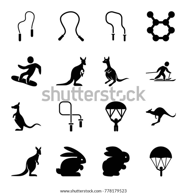 Jump Icons Set 16 Editable Filled Stock Vector (Royalty Free) 778179523 ...